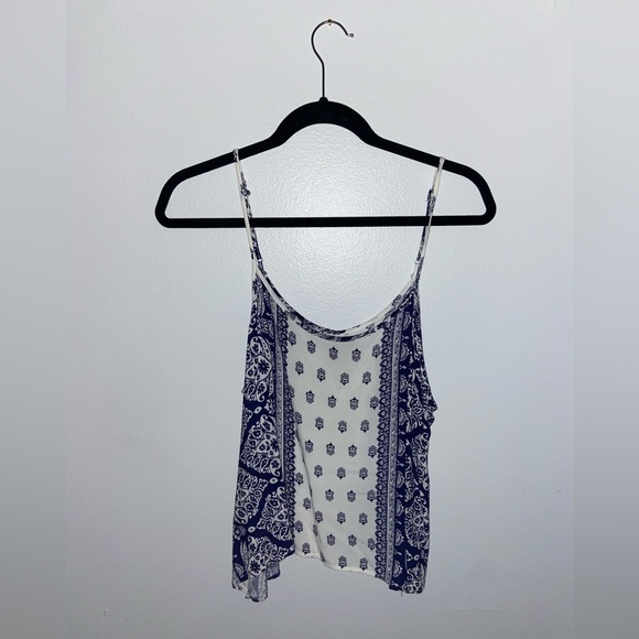 Mudd | Tops | Mudd Large Boho Blue And White Design | Poshmark